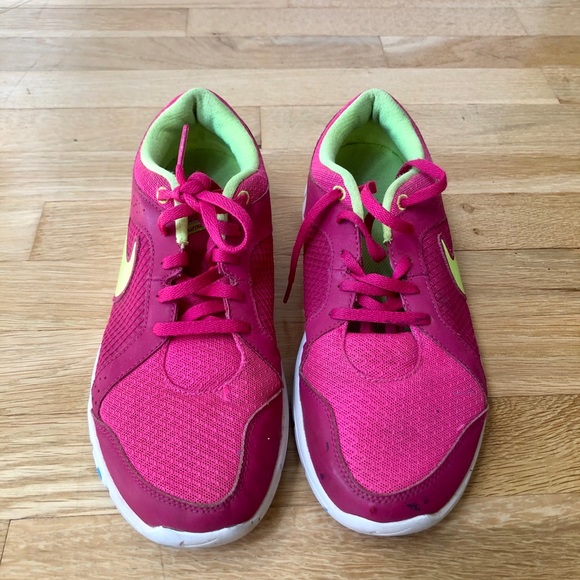 Nike | Shoes | Nike Pink And Green Running Sneakers | Poshmark
